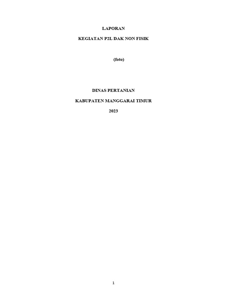 Format Laporan p2l | PDF