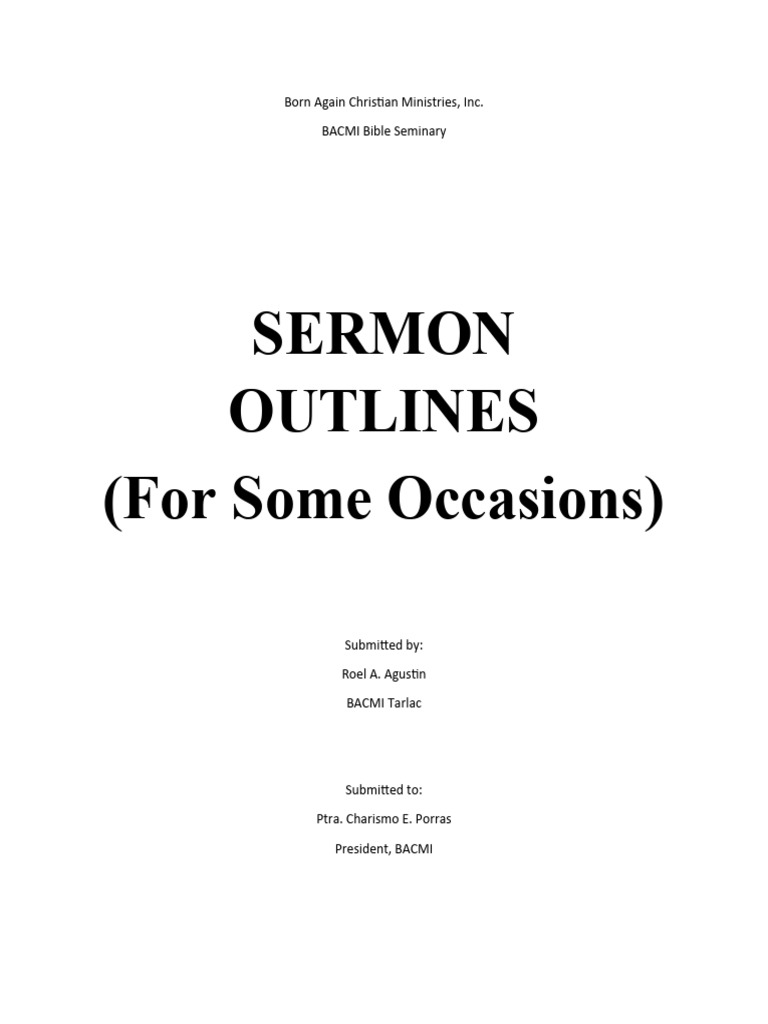 Sermon Outlines | PDF