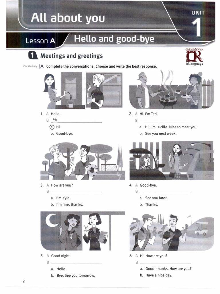 Cambridge - Touchstone 1 Workbook (1) - 4-9 | PDF