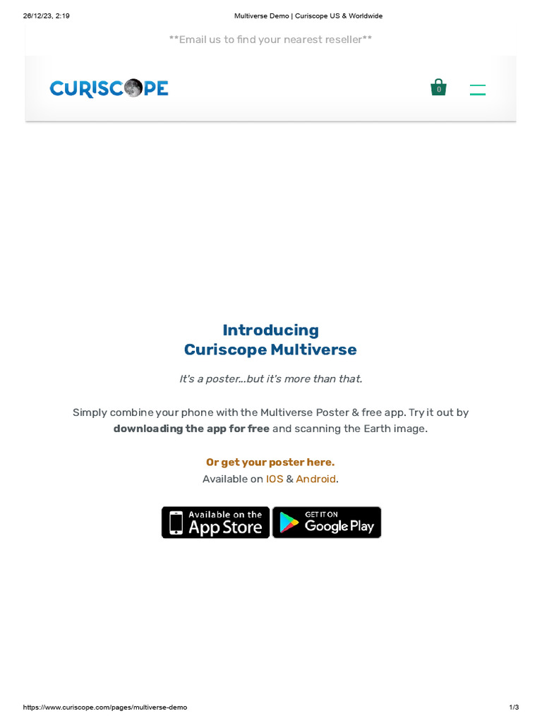 Multiverse Demo - Curiscope US & Worldwide | PDF | Mobile App | Internet