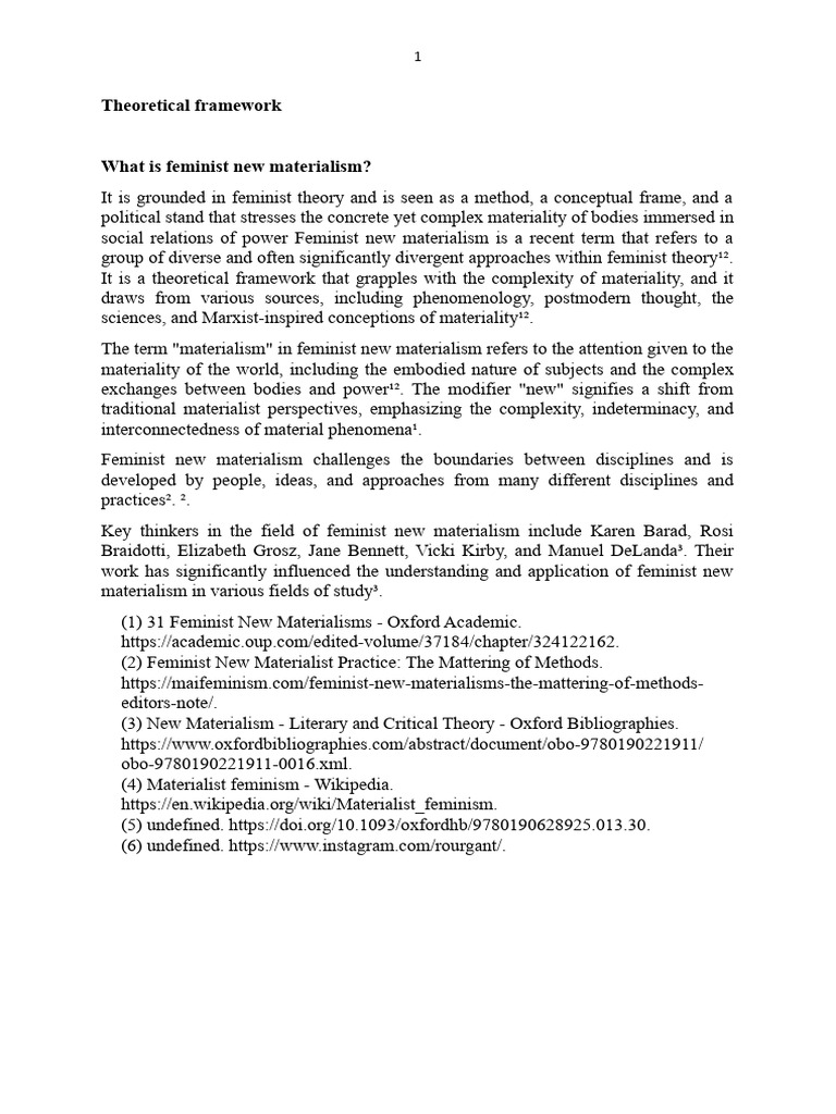 Feminist New Materialism | PDF | Intersectionality | Feminism