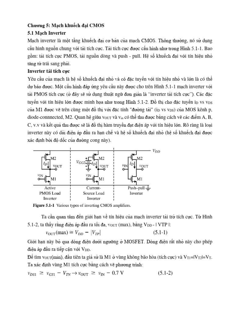 Mach khuech dai CMOS | PDF