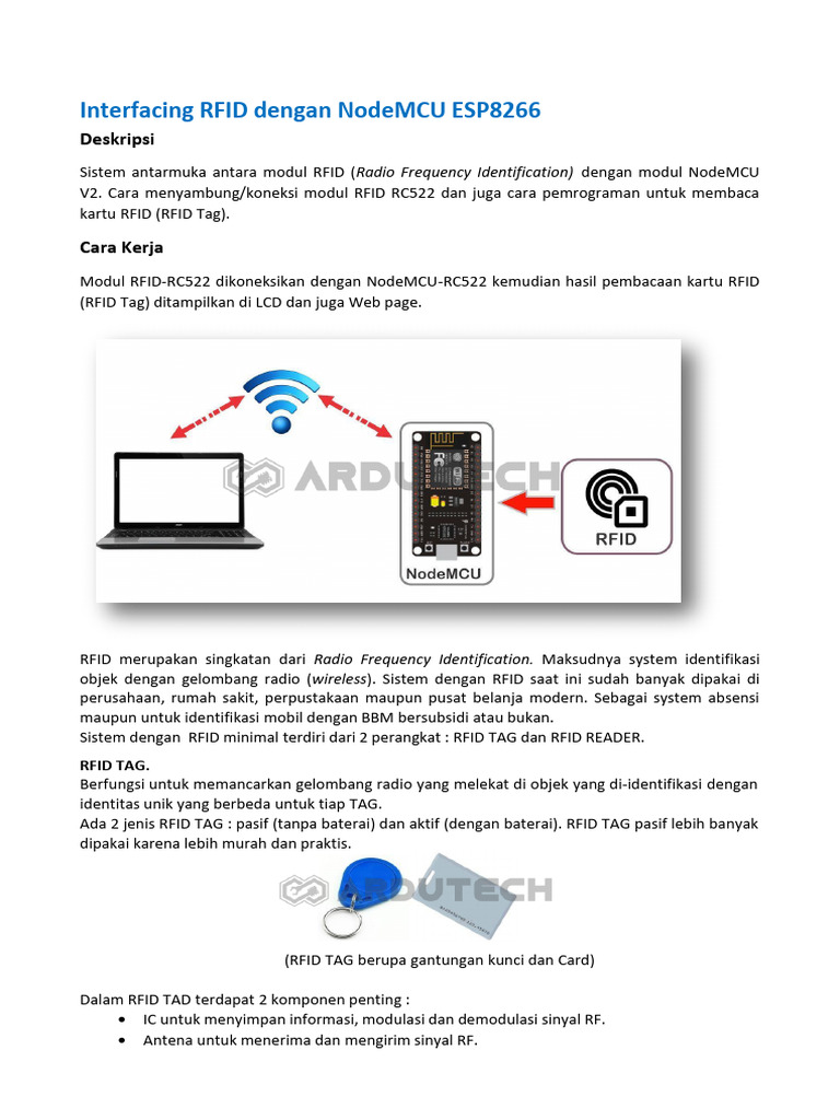 Interfacing RFID dengan NodeMCU | PDF