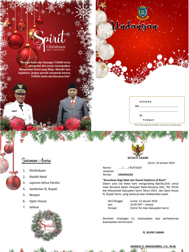 Undangan Natal VIP SoC-2023-1 | PDF