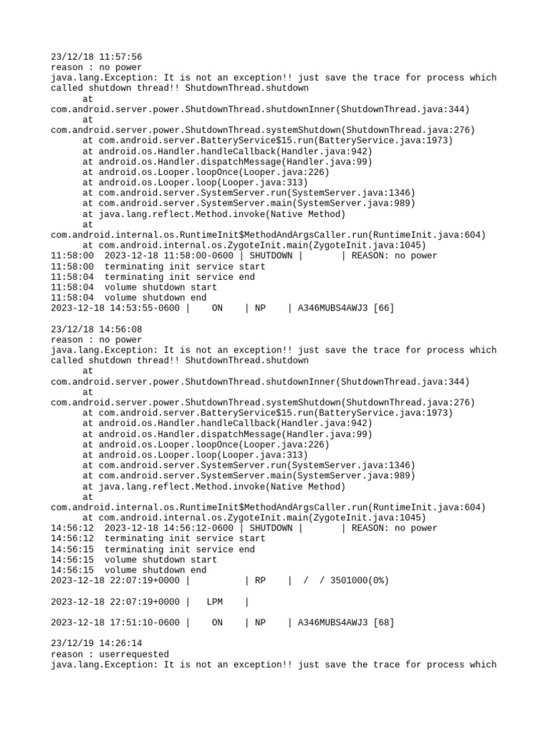 Power Off Reset Reason Backup | PDF | Java (Programming Language) | Technology Development