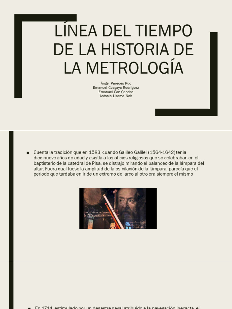 Exposición - Linea Del Tiempo - Metrología - IMA | PDF | Metro | Science