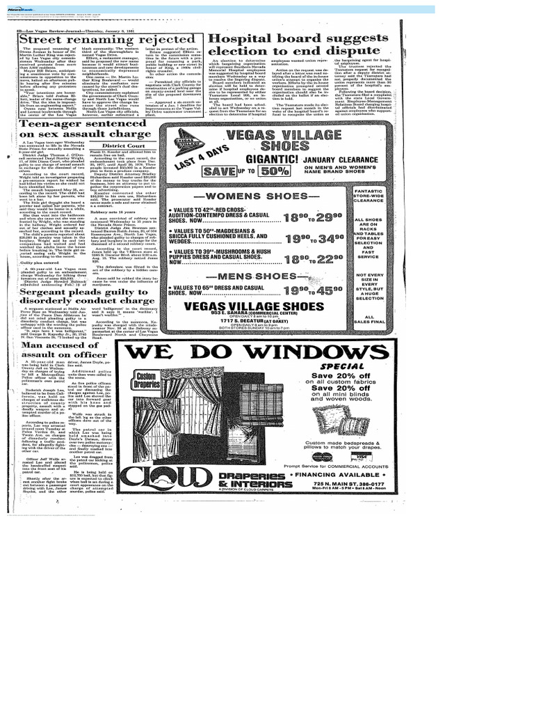 News Article Las Vegas Review-Journal Highland Ave renamed to Martin ...