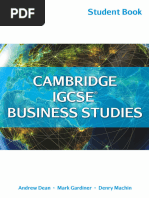 Cambridge IGCSE Business Studies Coursebook | PDF