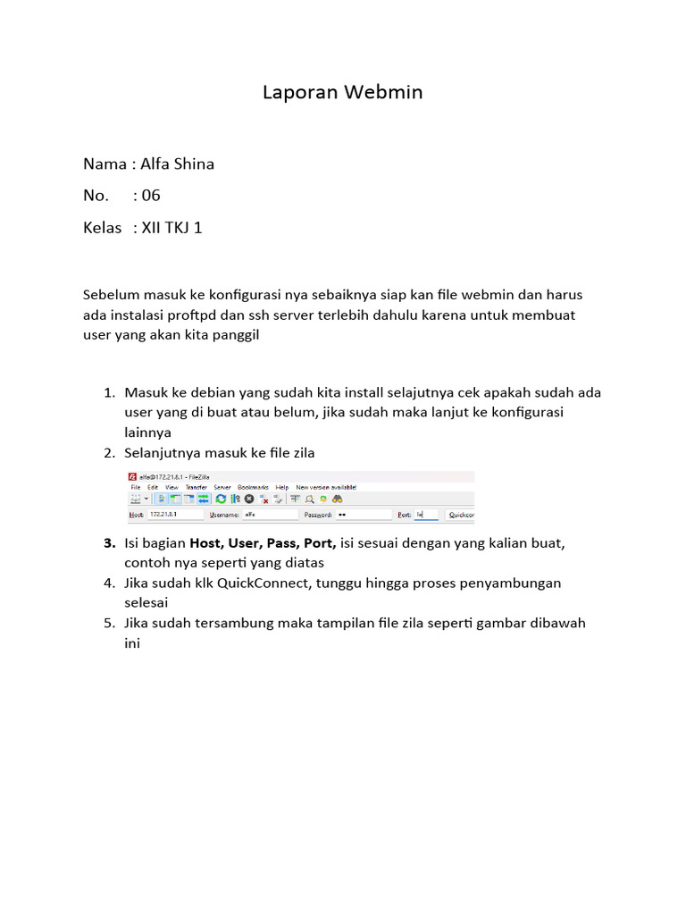 Laporan Webmin | PDF | Komputer