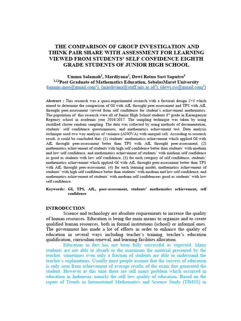 Artikel UmmuSalamah English | PDF | Constructivism (Philosophy Of Education) | Educational ...