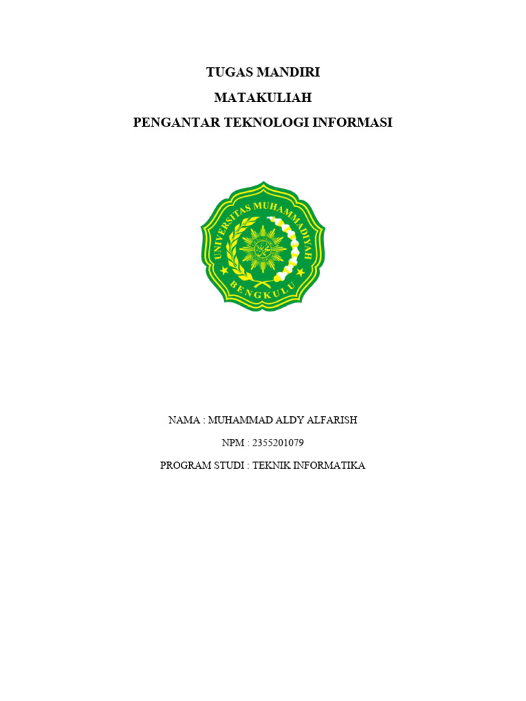 Pengantar Teknologi Informasi (Software, HardWare Dan Brainware) | PDF