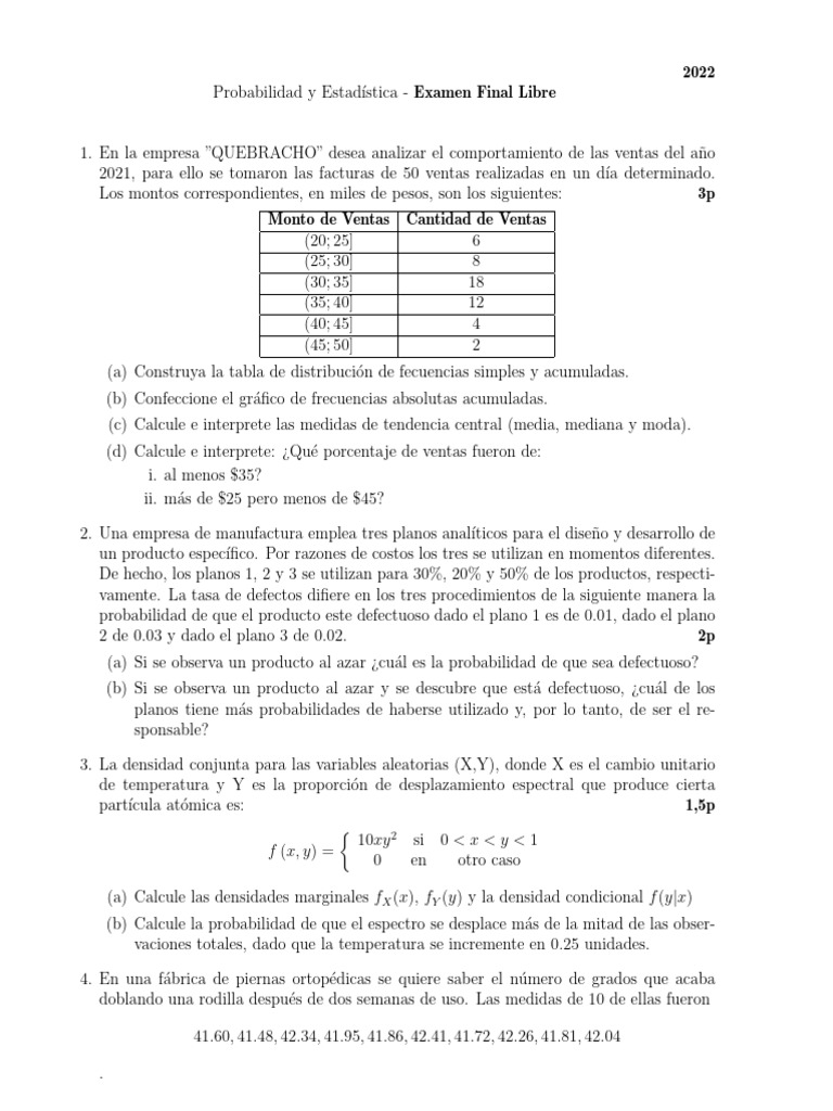 Examen Libre Prob 17-02-2022-1 | PDF