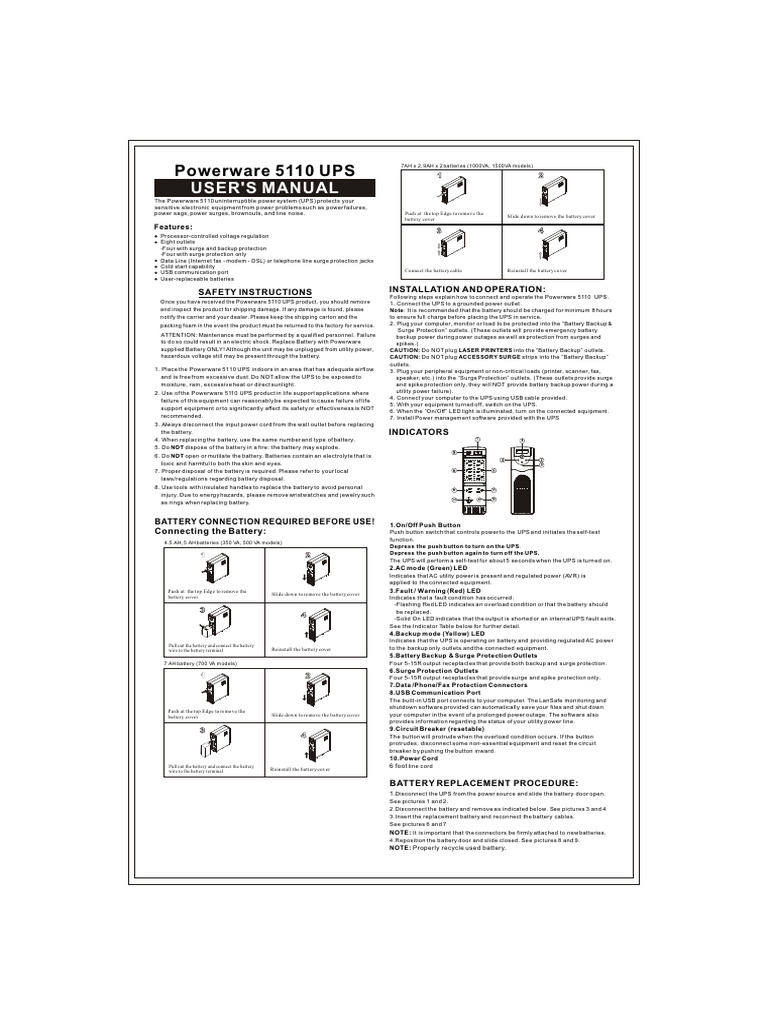 Eaton 5110 User Manual | PDF