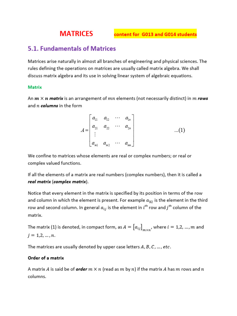 Matrices Ss | PDF