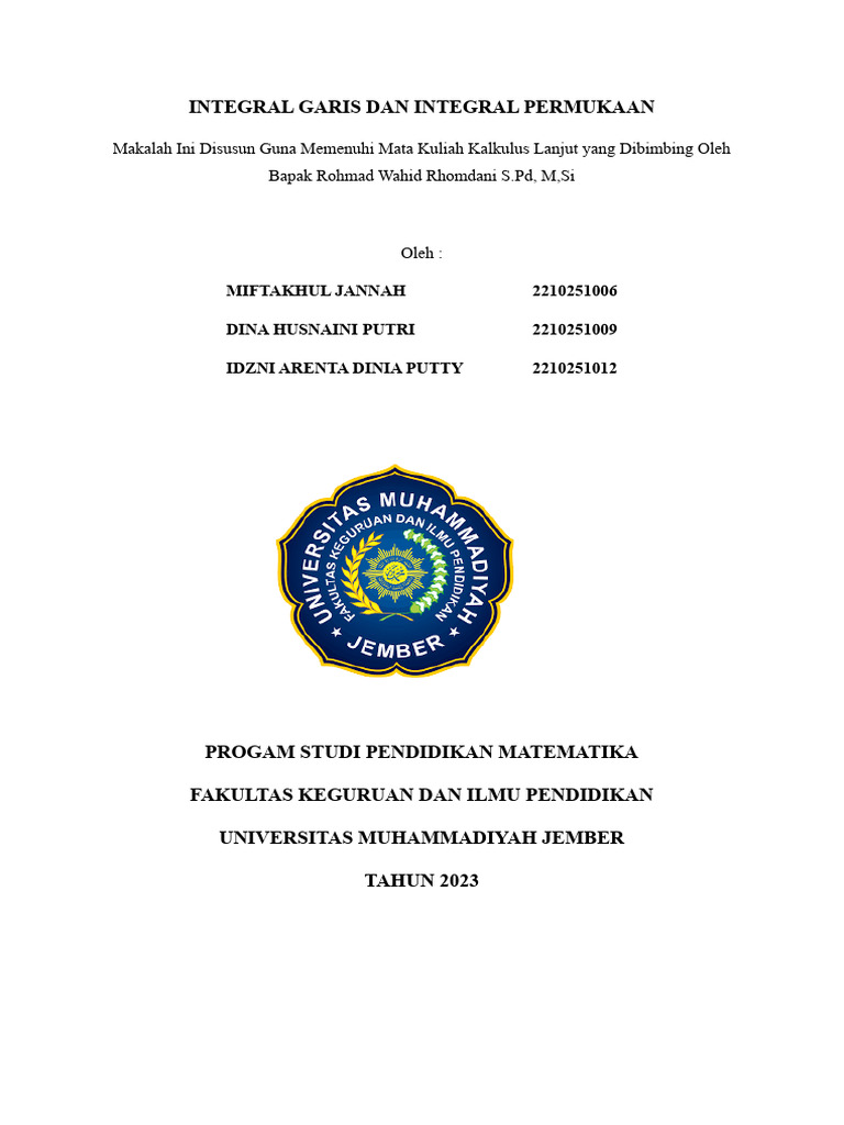 INTEGRAL GARIS Revisi | PDF