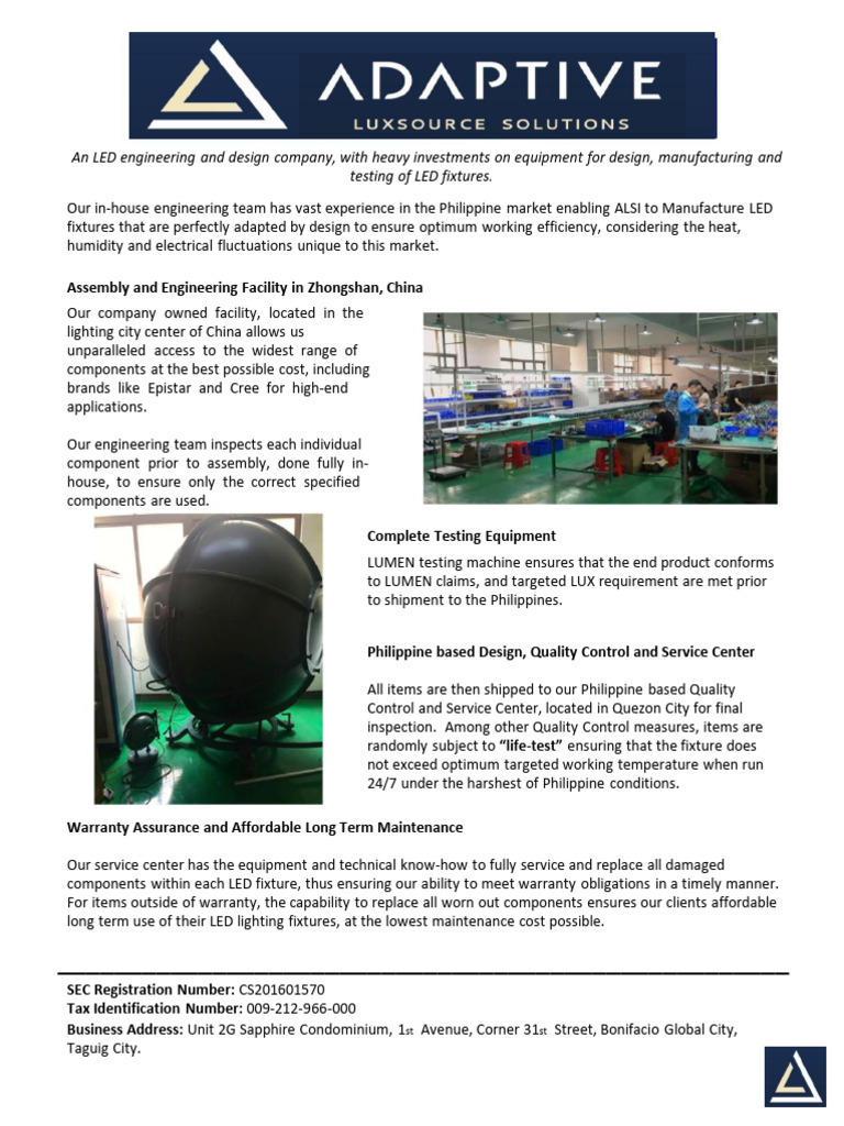 1 Adaptive - Company Profile | PDF | Business | Computers