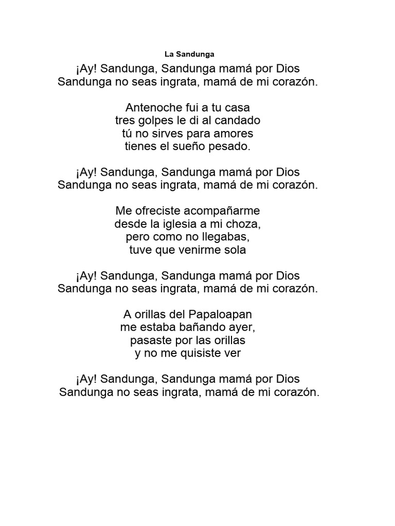 La Sandunga | PDF | Las artes escénicas