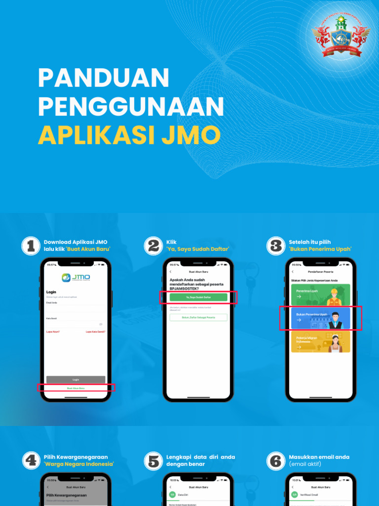 Panduan Daftar & Unduh Kartu JMO | PDF