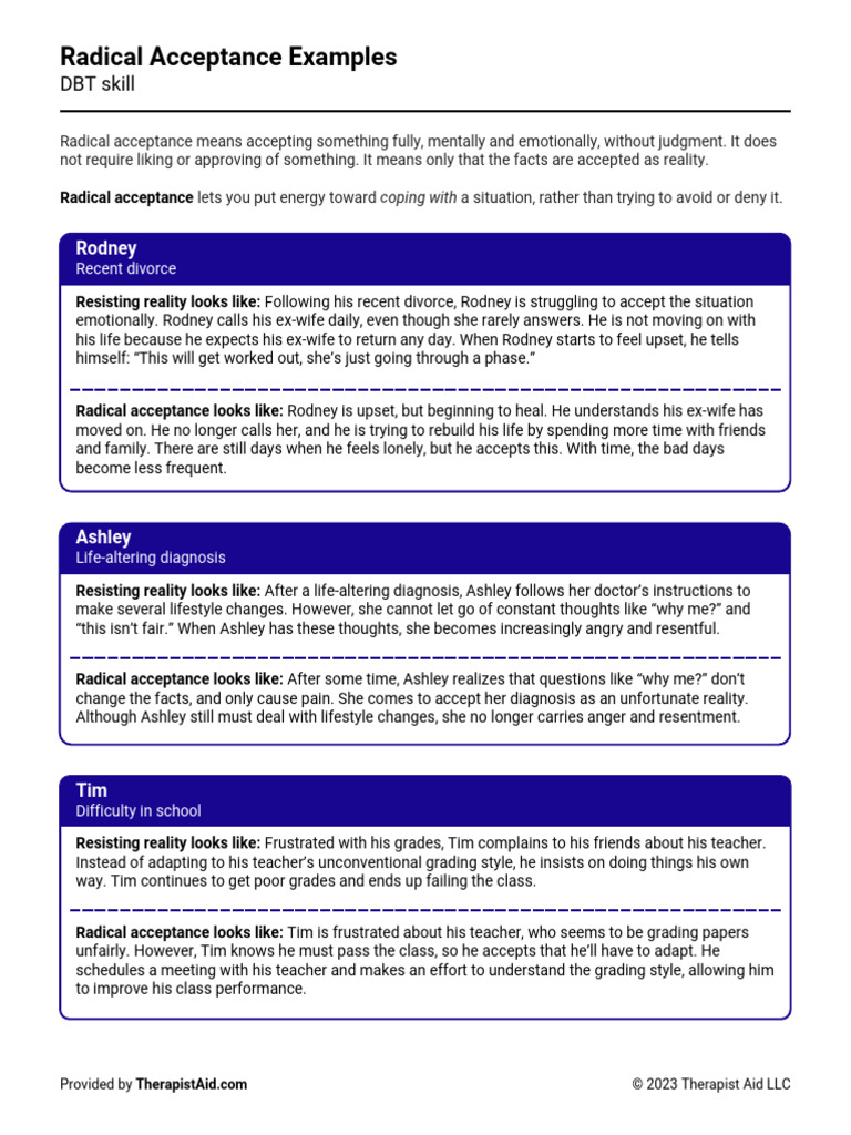 DBT Radical Acceptance | PDF