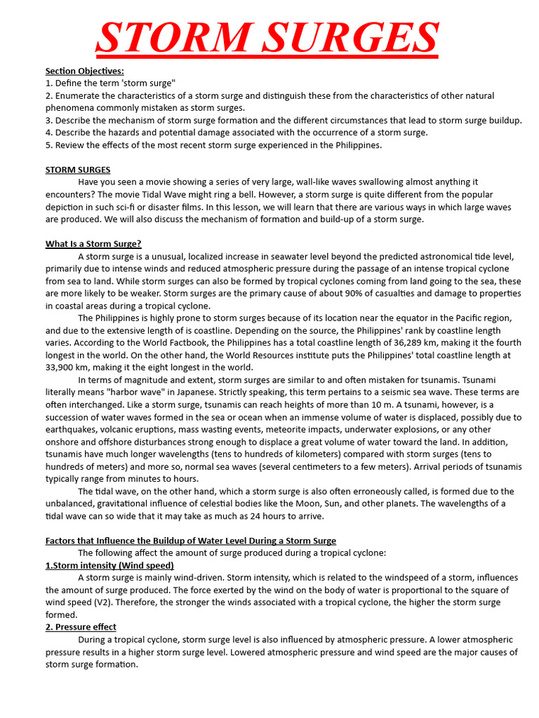 Storm Surges | PDF | Storm Surge | Tsunami