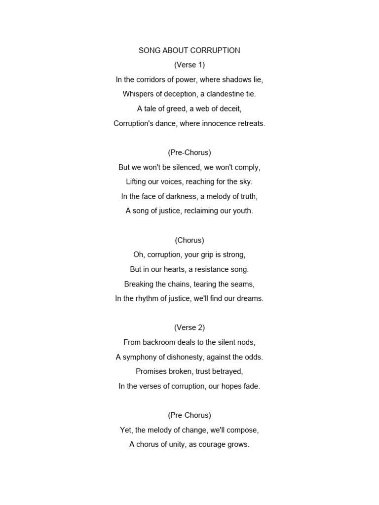 SONG ABOUT CORRUPTION | PDF