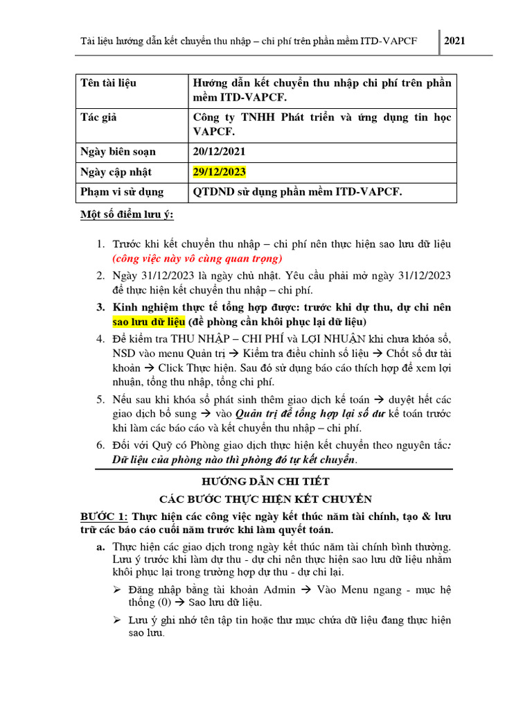 Huongdan Ketchuyen TNCP Itdvapcf | PDF