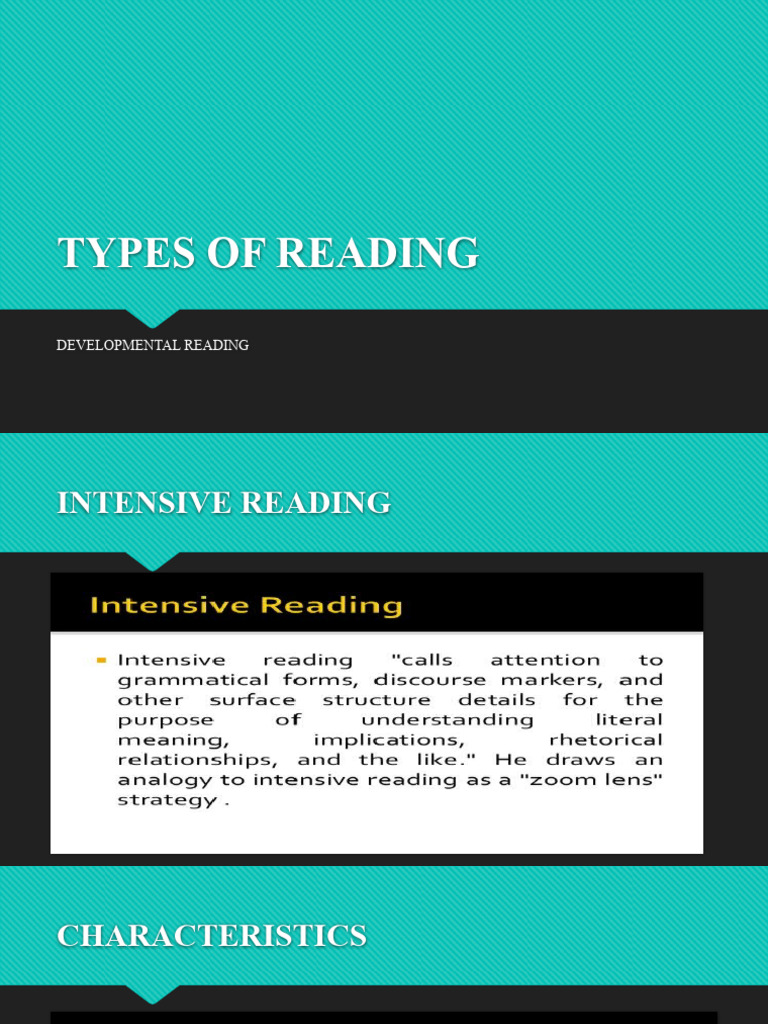 Types of Reading | PDF