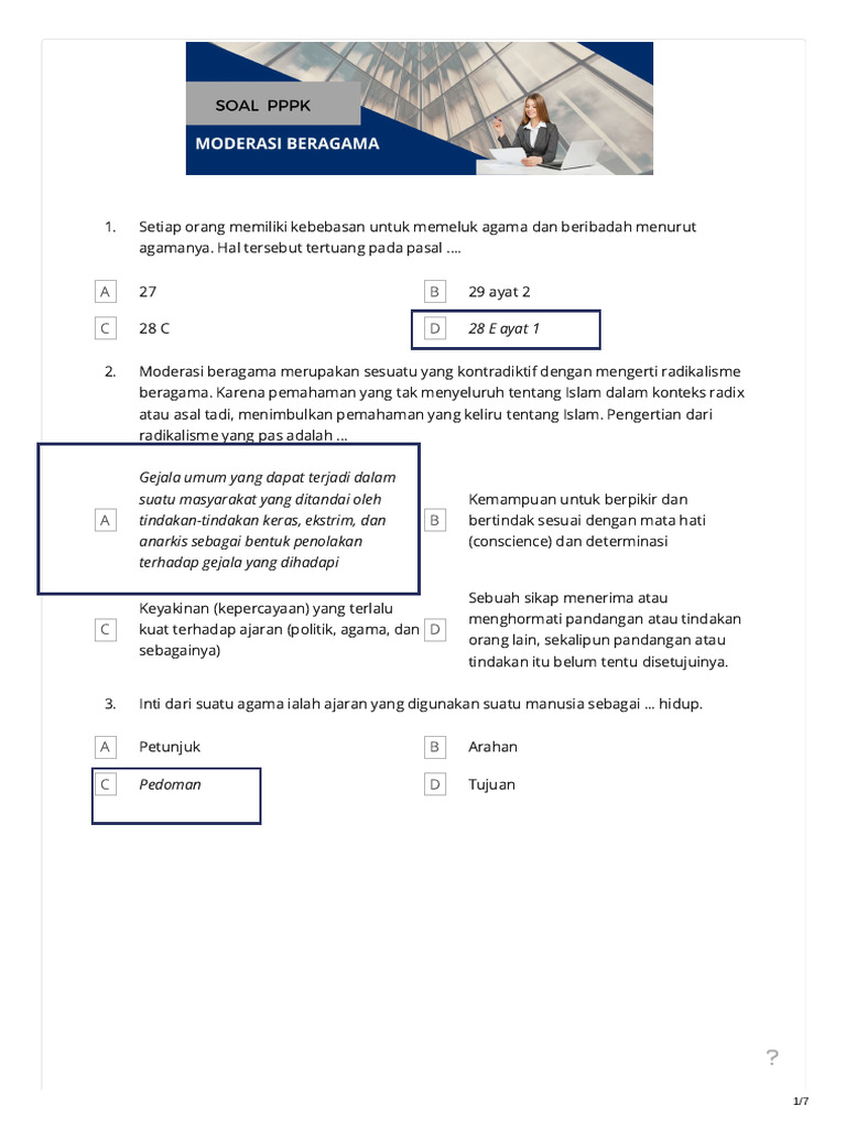 Ruang Lingkup Moderasi Beragama | PDF