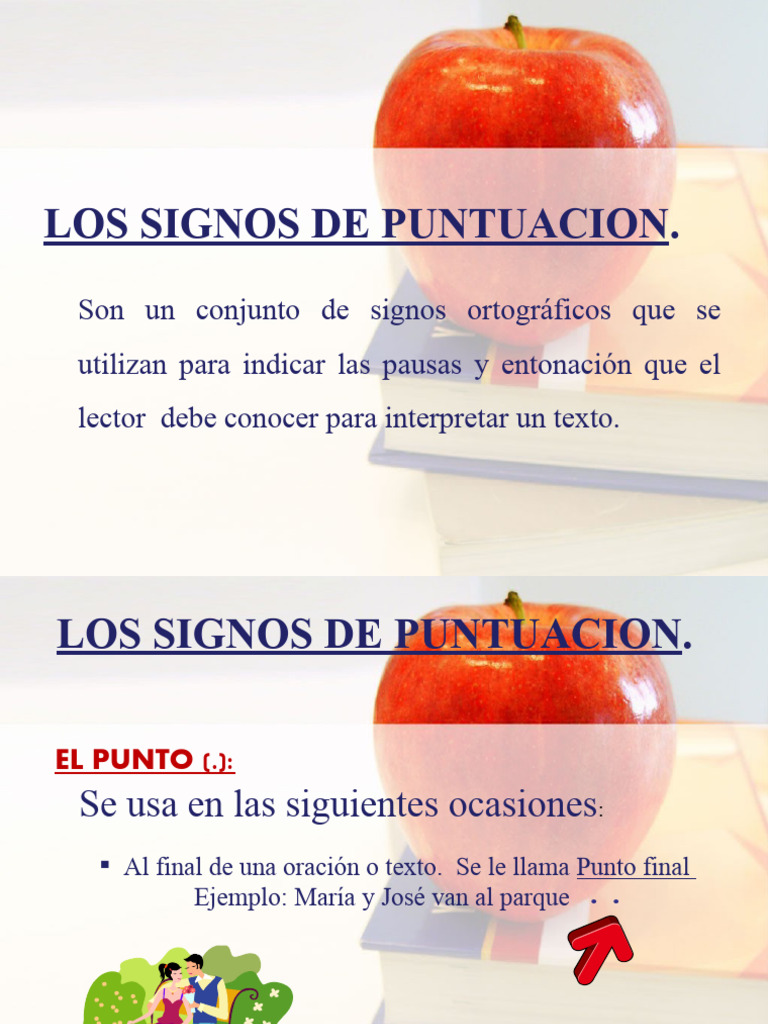diapositivas signos de puntuacion | PDF | Puntuación | Coma
