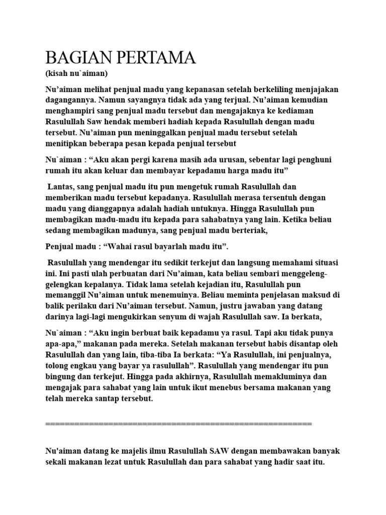 Kisah Nu'Aiman | PDF