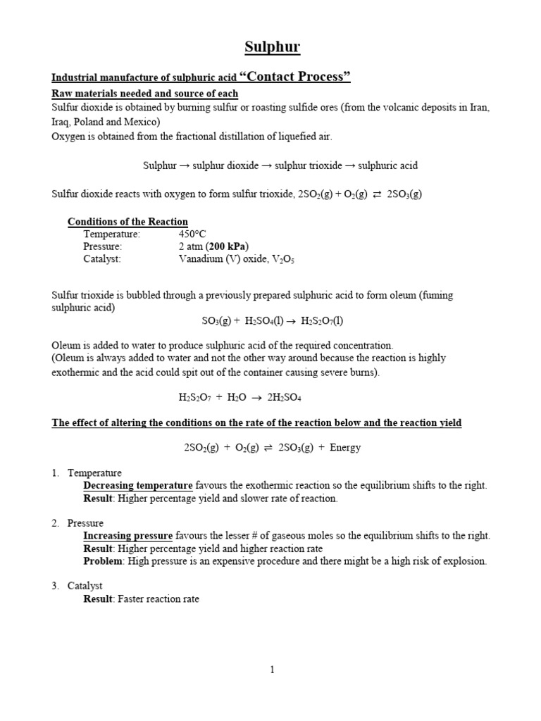 2324 Level M (Gr11 UAE-Gulf) Chemistry Topic 8-Sulphur Notes | PDF 2324 Level M (Gr11 UAE-Gulf) Chemistry Topic 8-Sulphur Notes | PDF