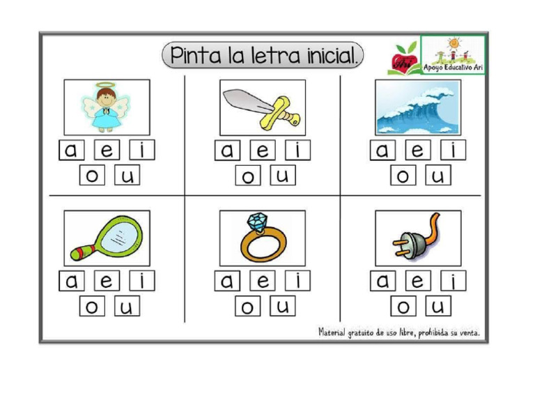 Pintar Letra Inicial | PDF