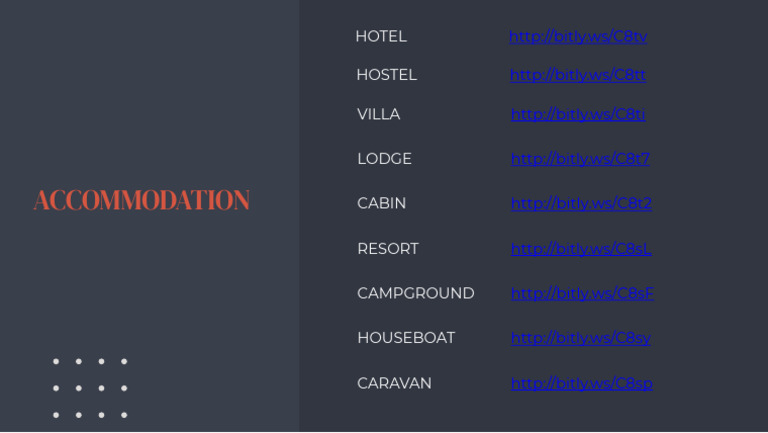 Types of Accommodation Options | PDF