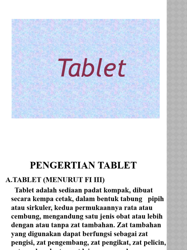 Obat Tablet | PDF | Kesehatan Holistik