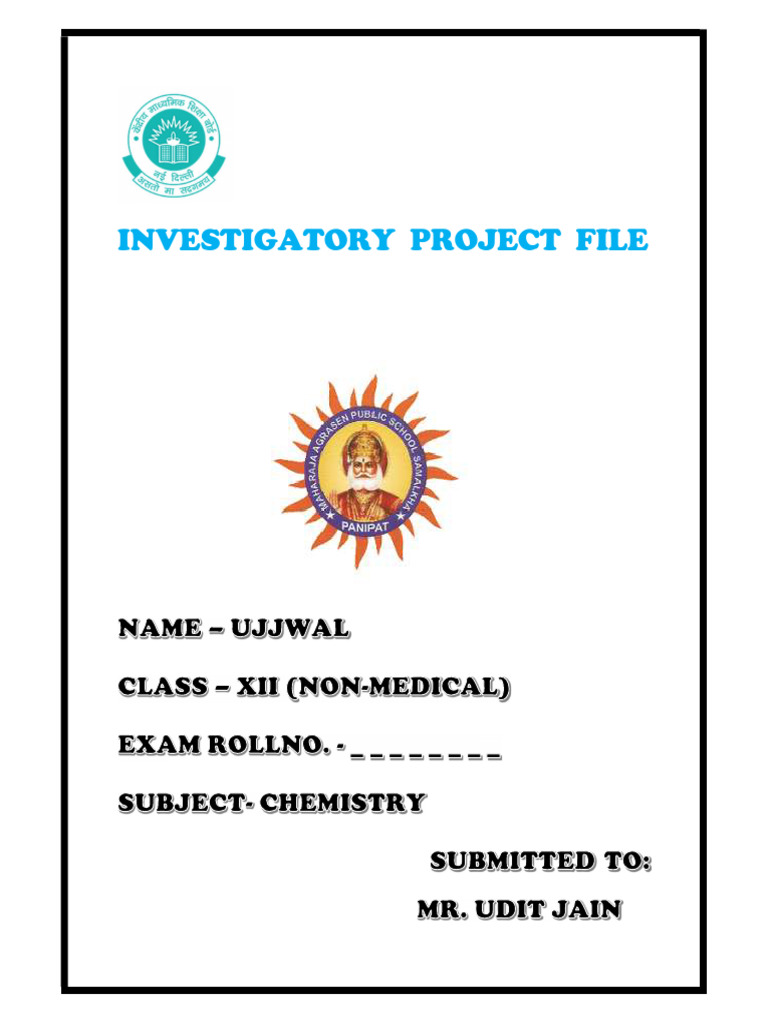 Chemistry Investigory Project File | PDF