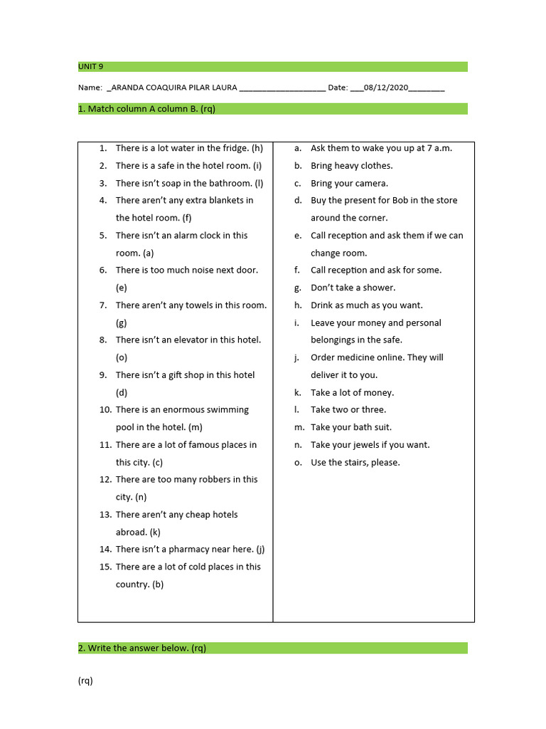 Unit 9 Hw Pdf Home Garden Young Adult