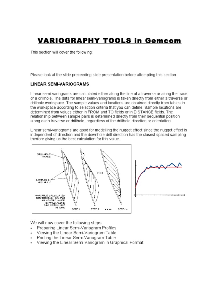 Variography Tools in Gemcom | PDF | Logarithm | Lag
