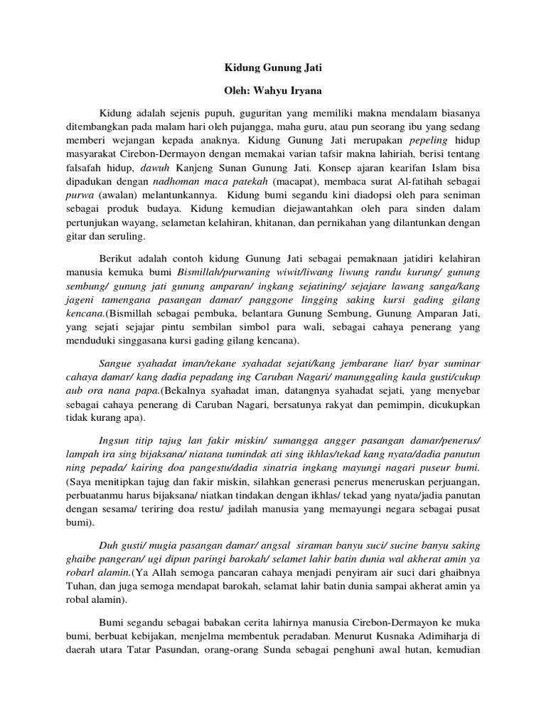 Kidung Gunung Jati | PDF