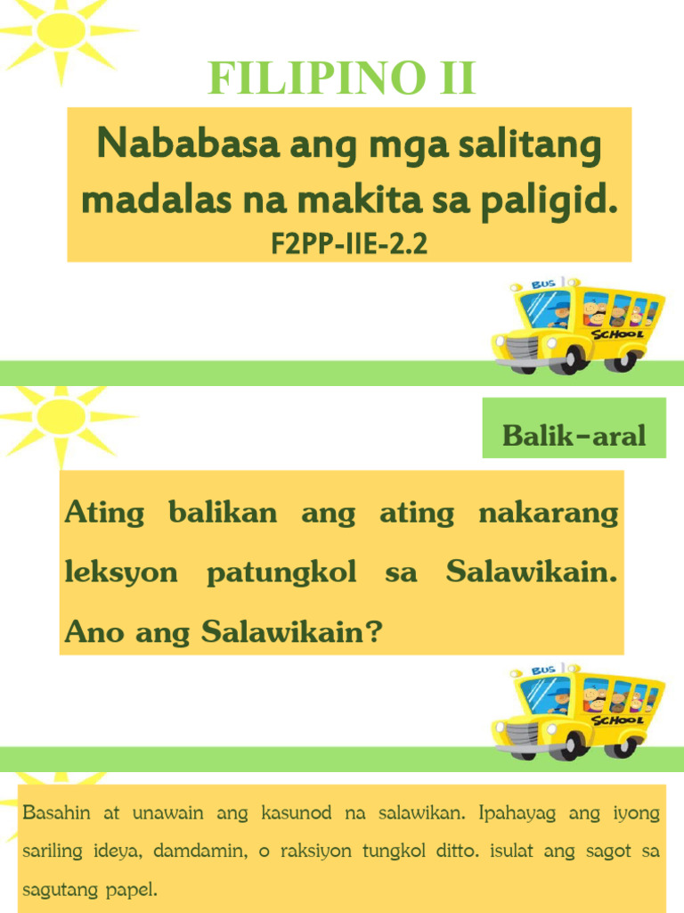 Version 1 Grade 2 Filipino Co 1 | PDF