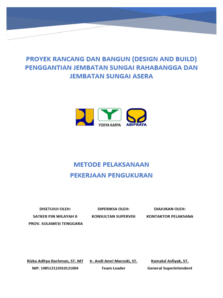 Metode Pekerjaan Pengukuran | PDF