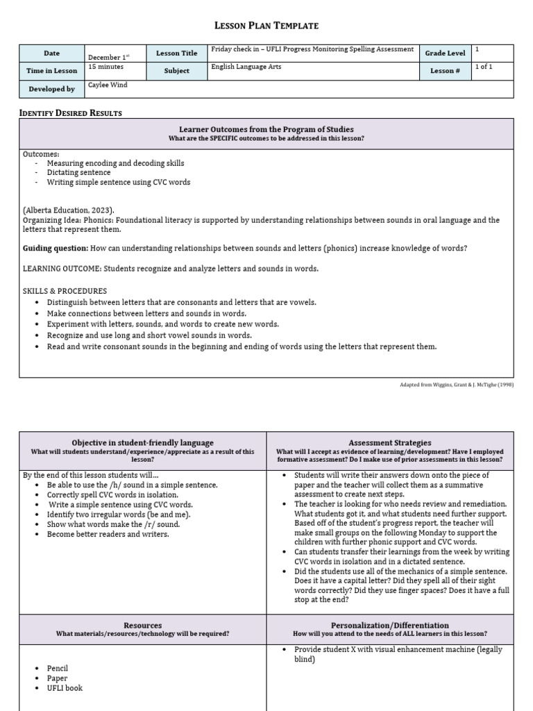 ufli friday check-in dec 1 | PDF | Phonics | Pedagogy