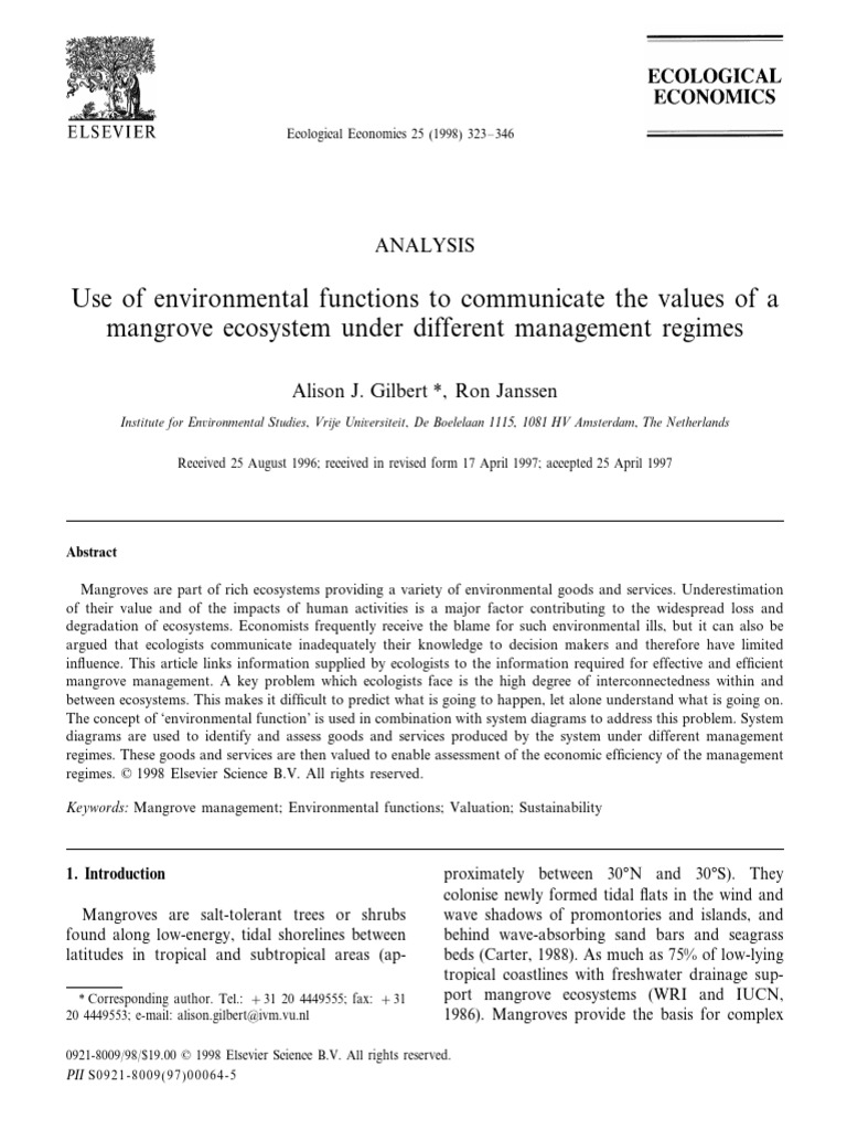 1998 - Gillbert - Jansenn - Use Environmental Functions Values ... 1998 - Gillbert - Jansenn - Use Environmental Functions Values ...