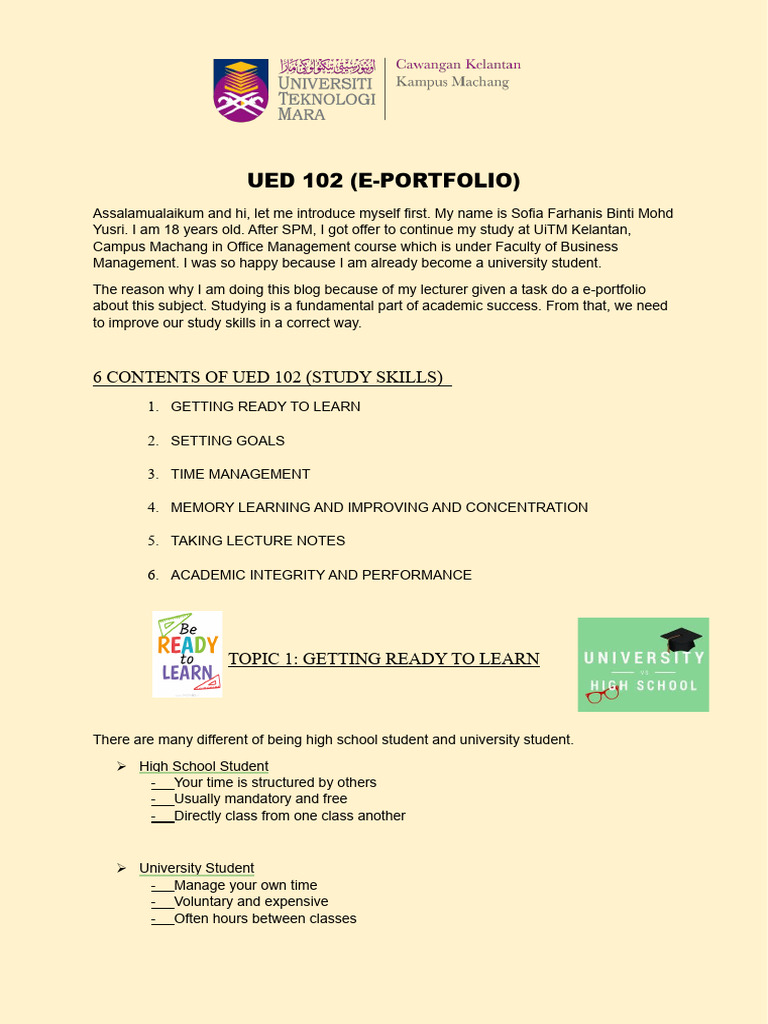 Ued 102 E-Portfolio | PDF