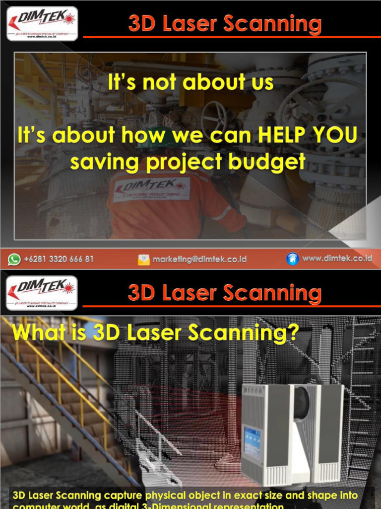 3D Laser Scan Application & Project Showcase - DIMTEK-1 | PDF