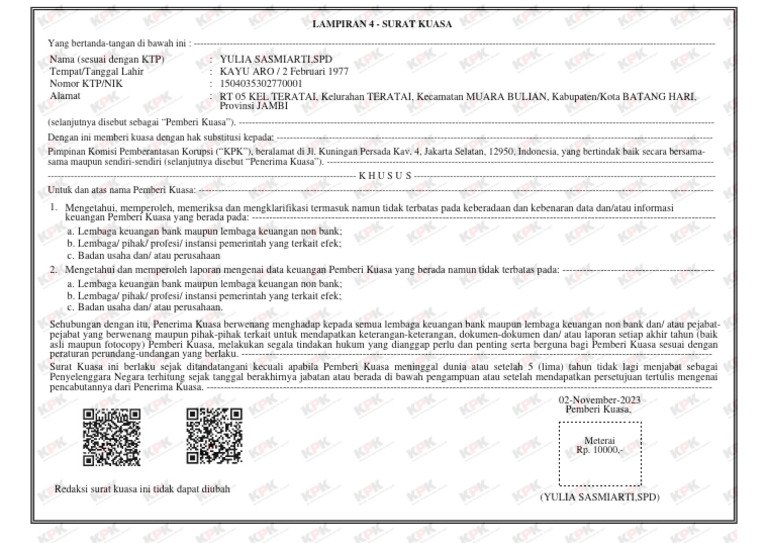 SK Burlian Istri (BPBD) | PDF