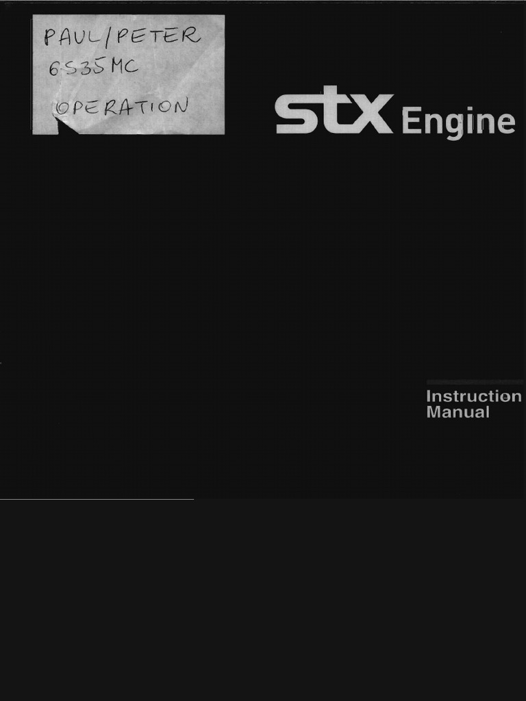 Peter Schulte - 6S35 MC - Operation - Instruction Manual | PDF