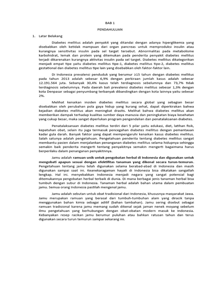 Bab 1 Diabetadex | PDF