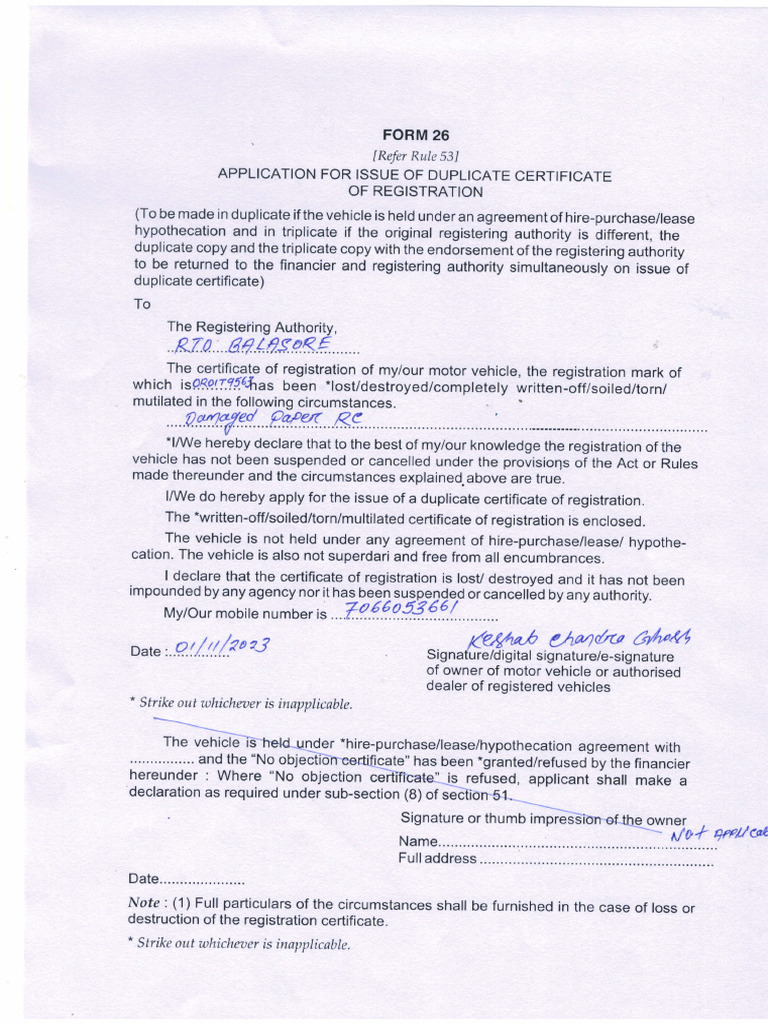Form 26 | Download Free PDF | Contract Law