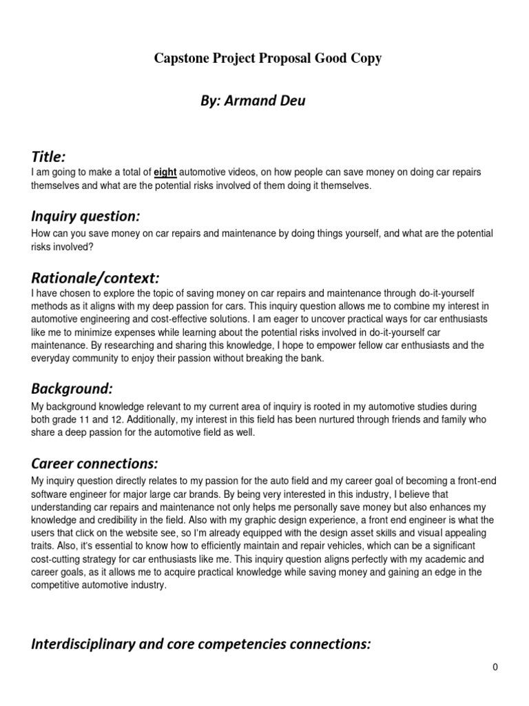 Capstone Good Copy Draft Proposal | PDF | Critical Thinking | Cognitive Science