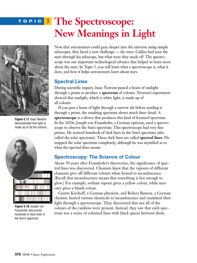 Science Focus 9 Unit 5 Topic 3 | PDF | Spectroscopy | Emission Spectrum
